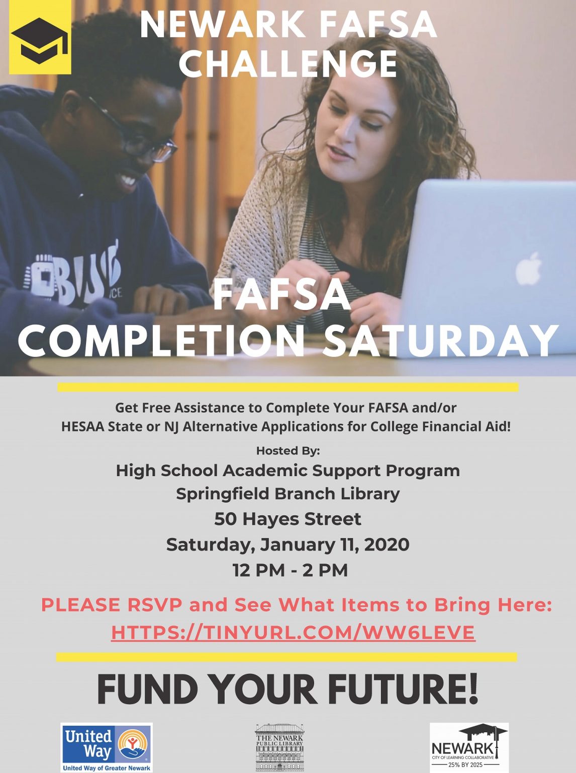 FAFSA Completion Event - High School Academic Support Program - Newark ...
